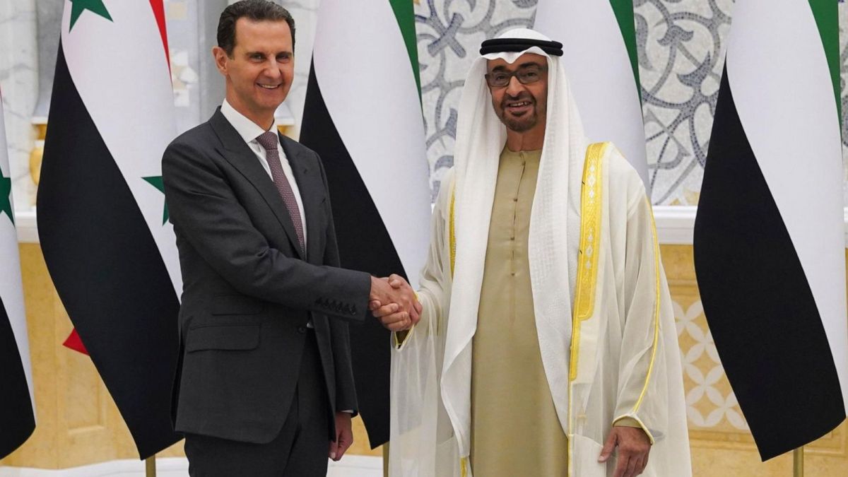 Bashar Al-Assad visitó a Muhammad bin Zayed en su primer viaje oficial ...